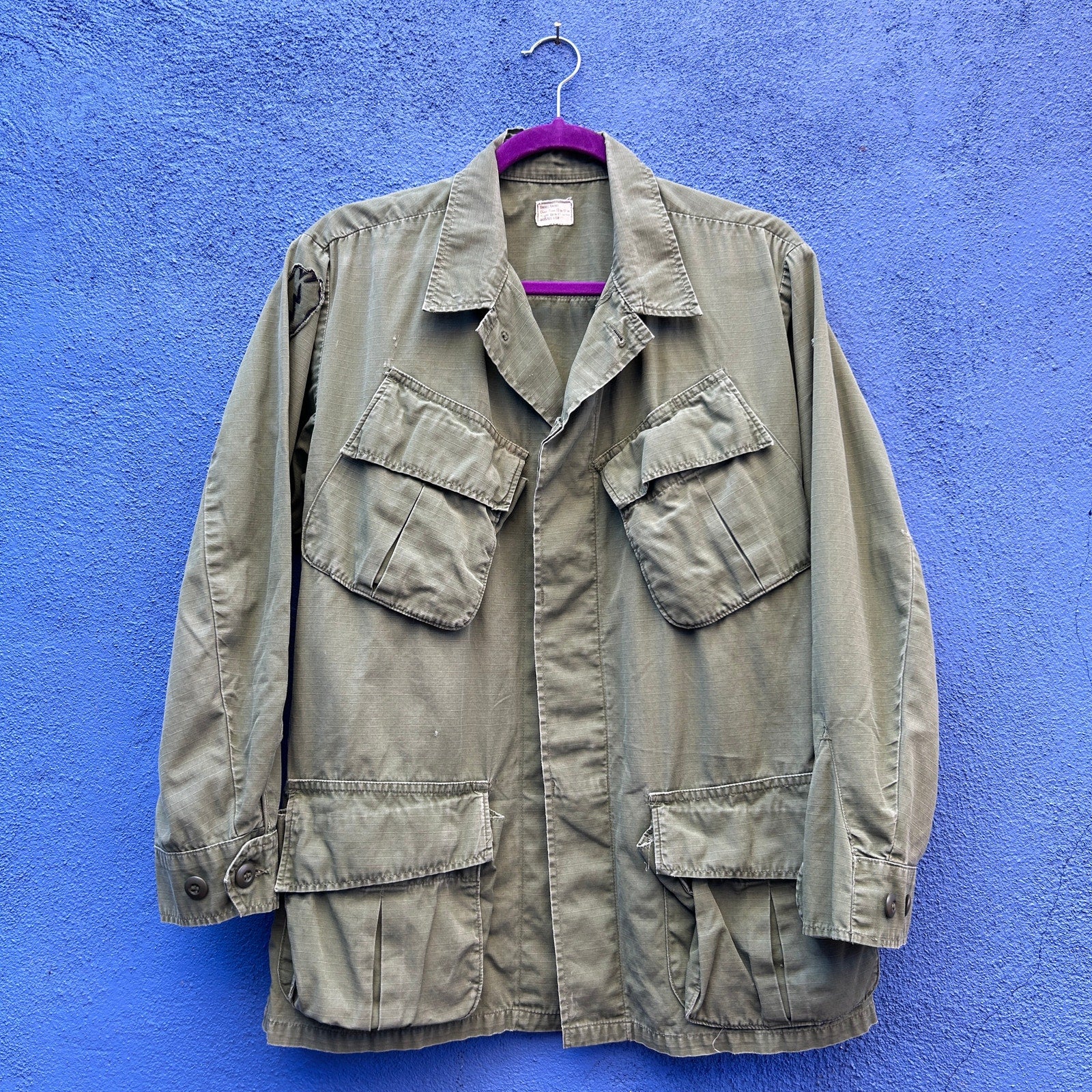 vintage tropical combat military jacket – Chrysalis